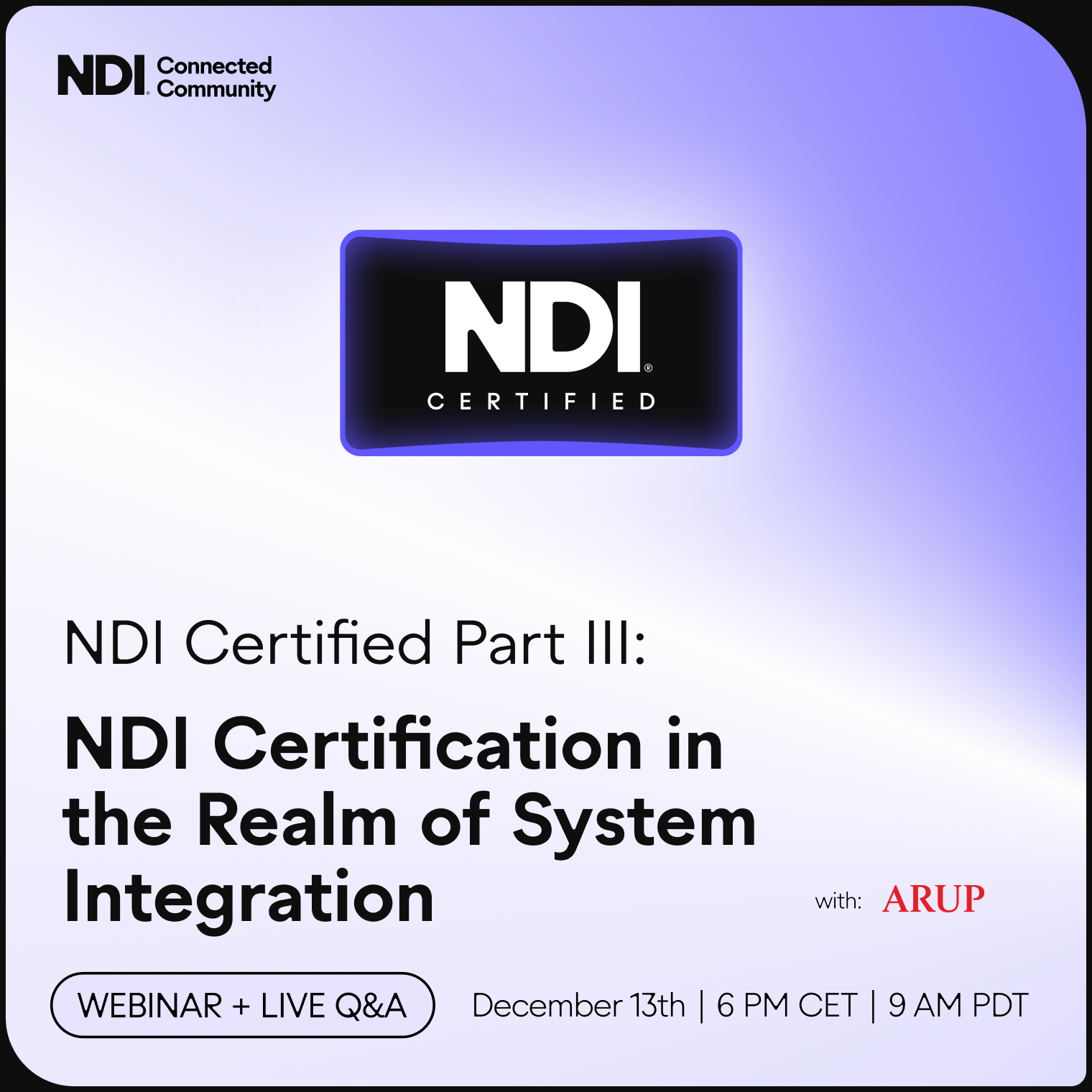 Webinar - NDI Certified in the Realm of System Integration
